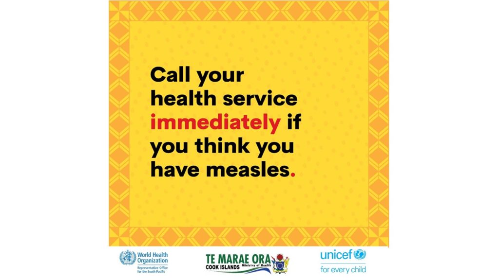 Symptoms of Measles Poster – Te Marae Ora Cook Islands Ministry of Health