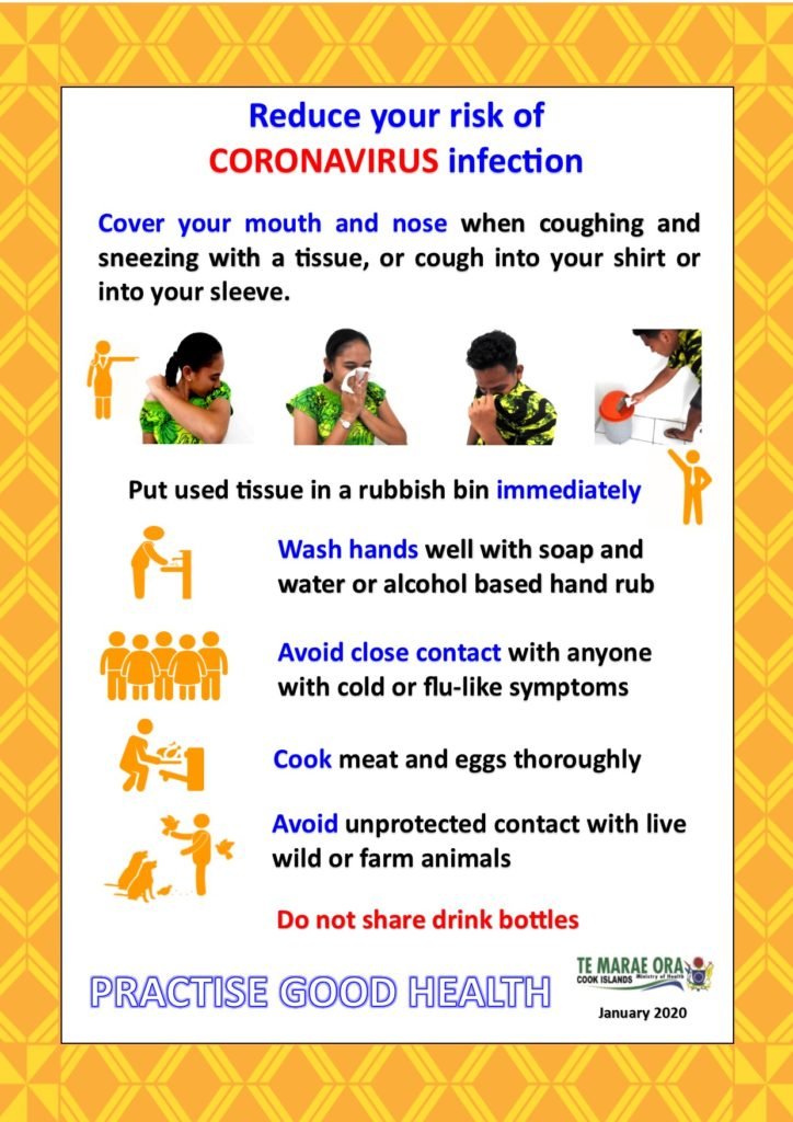 Reduce Your Risk of Coronavirus Infection Poster - Te Marae Ora Cook ...
